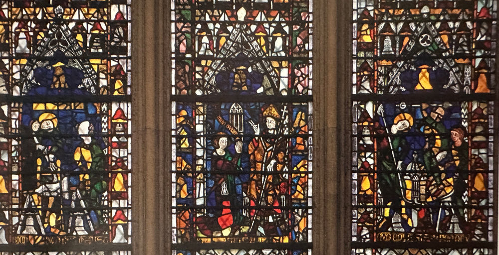 York Minster's Bell Founders Window - a blatant medieval advertisement