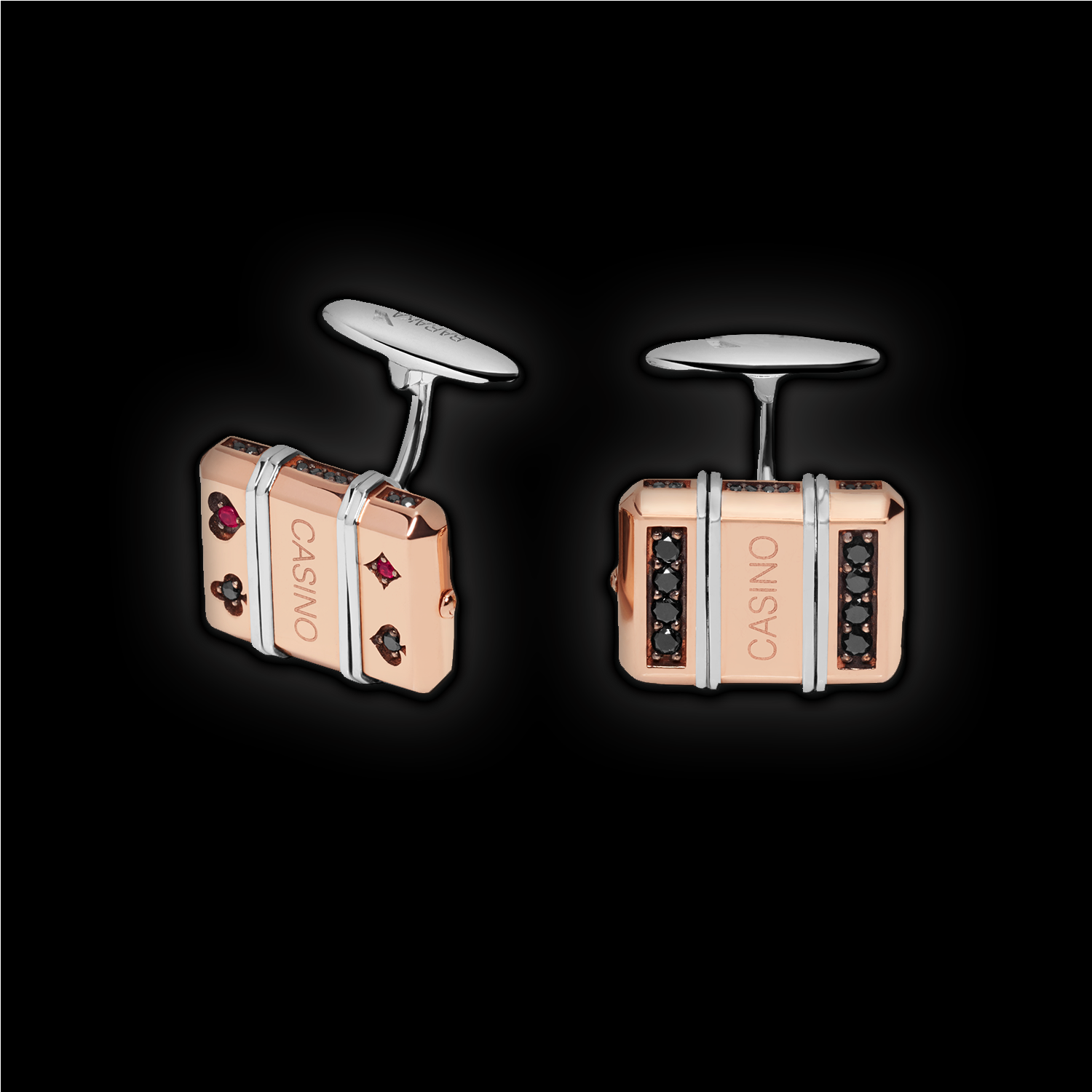 Men's Poker Casinò Cuffs in Gold, Diamonds and Rubies | Barakà - Men's ...