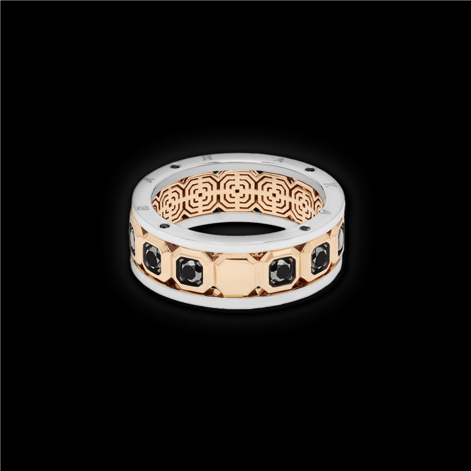Men's Ring in Gold and Black Diamonds | Barakà - Men's Luxury Jewelry ...