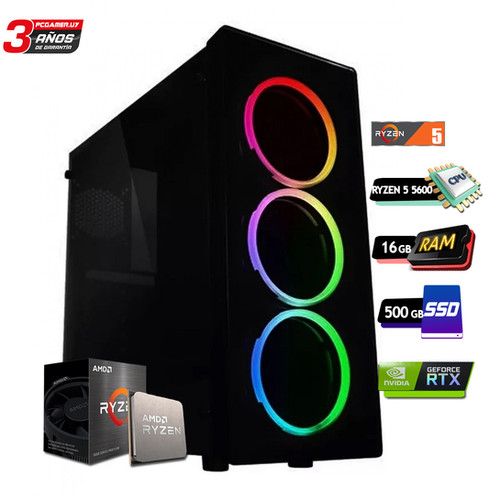 PC GAMER RYZEN 5 RTX 3050 16GB RAM 500GB DISCO | PCGAMER-UY