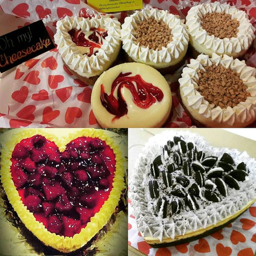 Individual 4 inch heart shaped cheesecakes | oh-my-cheesecake