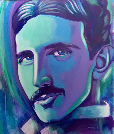 Tesla Painting | Phil Santos Art