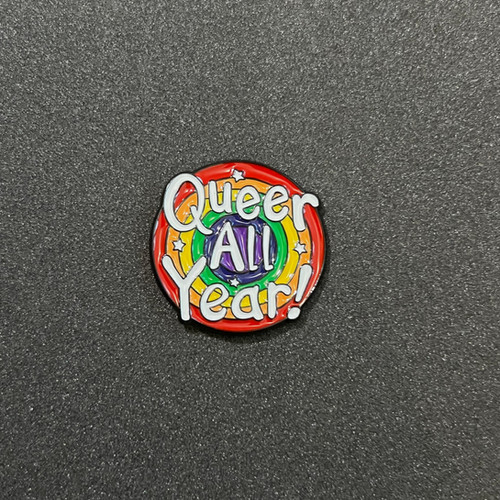 Queer All Year Pin | PROUT's Pride Shop
