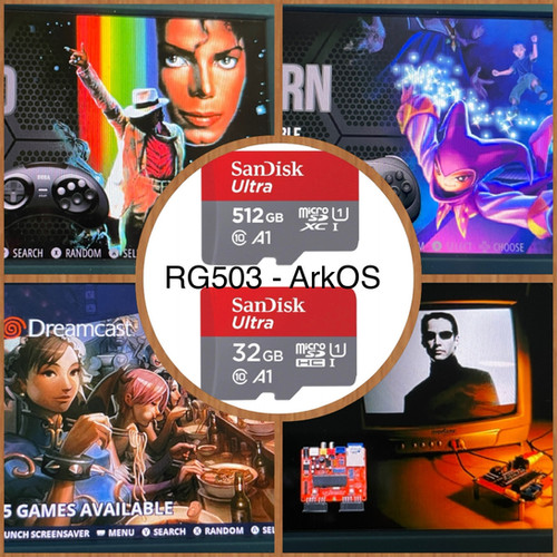 512 GB "RG503” ArkOS 2.0 micro SD Card + 32 GB TF1 card (v.01-25-2023 - AWESOME) | RetroGaming8bit