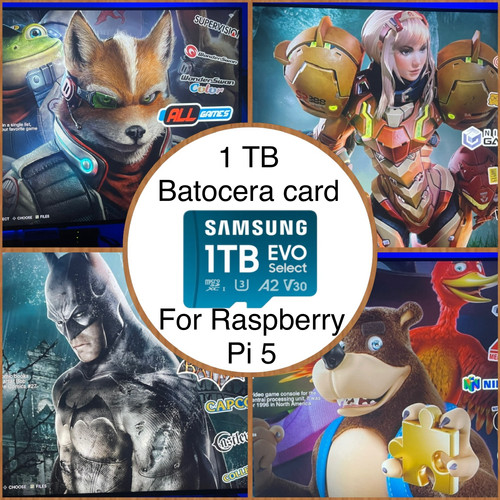 1 TB Pi 5 SD Card for Raspberry Pi 5 , Batocera v.41 Plug n Play ...