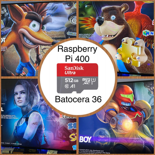 512 GB Raspberry Pi 400, Batocera 36 SD Card - NEW! ~92 systems ...