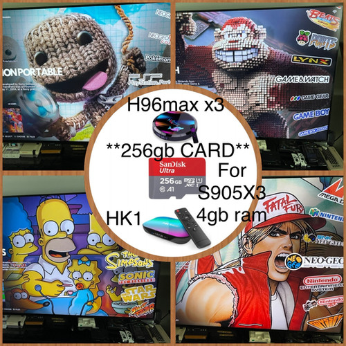 256 GB EmuElec 4.5 micro SD Card for H96Max X3 or HK1 = S905X3 4gbRAM ...