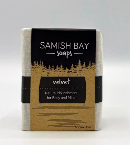 4-Ounce Fabric Wrapped Velvet Soap | samishbaysoaps