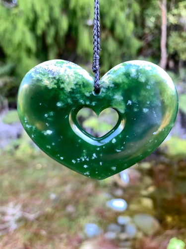 Pounamu Heart within a Heart | shades-of-jade