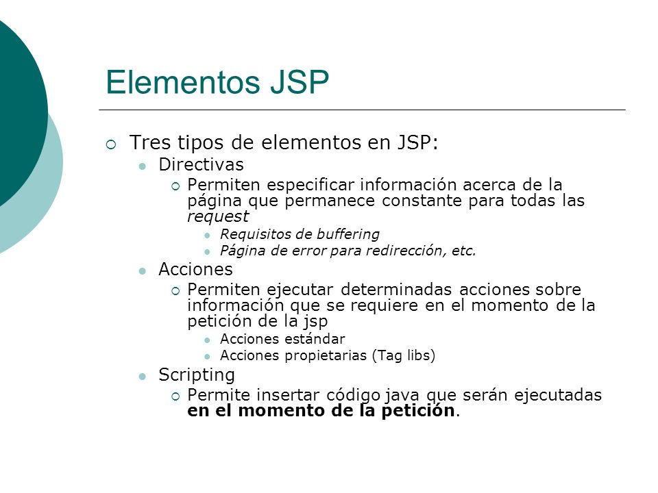 Elementos de JSP