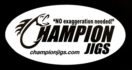 Champion Jigs Decal - 3"x6" | Champion Jigs