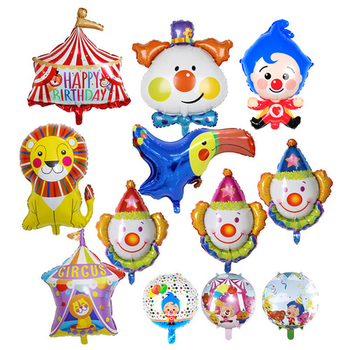 Circus Clown Animal Party Decor Balloon Foil Balloons for Carnival ...