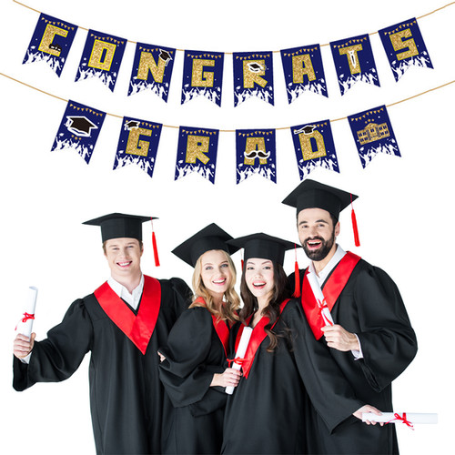 Congrats Grad Paper Banner Hanging Banners for Graduation Party ...