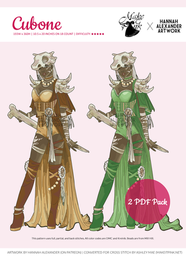 Cubone in Art Nouveau from Hannah Alexander | Make it Pink