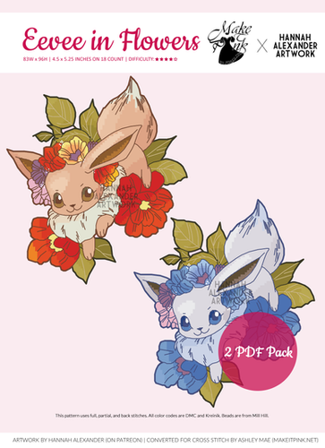 Eevee in Flowers from Hannah Alexander | Make it Pink