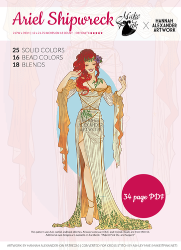Shipwreck Ariel in Art Nouveau from Hannah Alexander | Make it Pink
