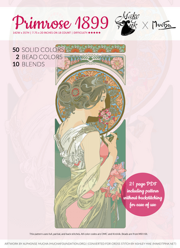 Primrose from Alphonse Mucha 1899 | Make it Pink