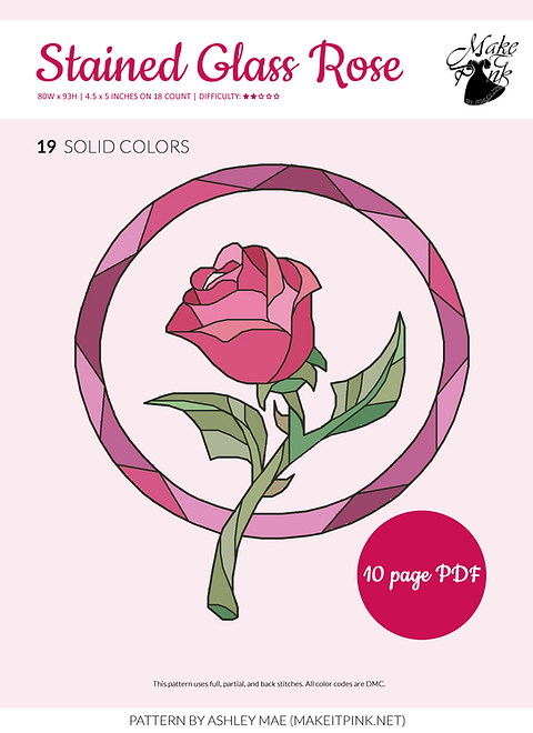 beauty and the beast stained glass rose coloring page