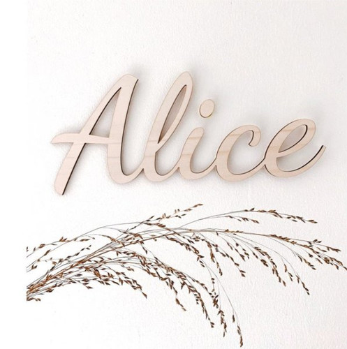 Single Layered Laser Cut Wall Names | Coast Laser Works