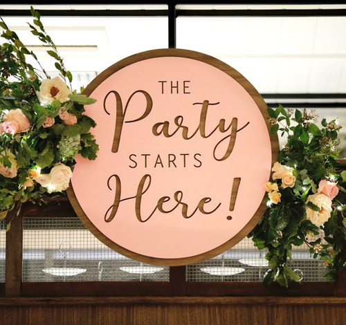 PARTY HERE SIGN | countrystyleevents