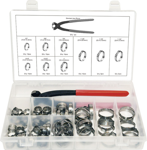 Swordfish 30280 - Stepless 1-Ear Clamp Standard Jaw Pincer Assortment ...