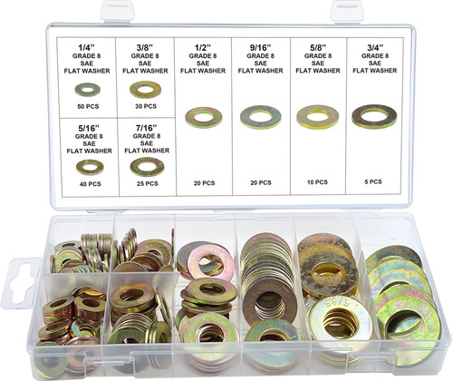 Swordfish 32840 - 200pc SAE Hardened Regular Thick Flat Washer ...