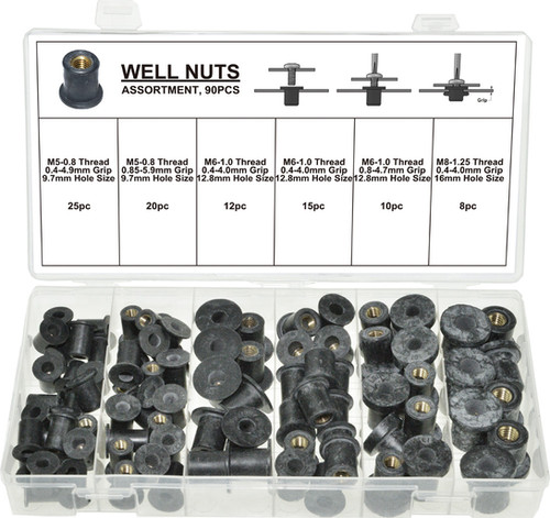 Swordfish 21151 - Metric Rubber Well Nut Assortment, Package of 90 ...