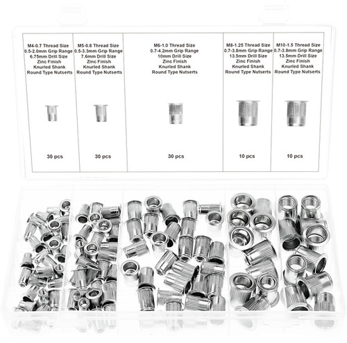 SF 32711 - American Standard Metric Round Type Thin Sheet Nut-Insert Assort | swordfish-tools