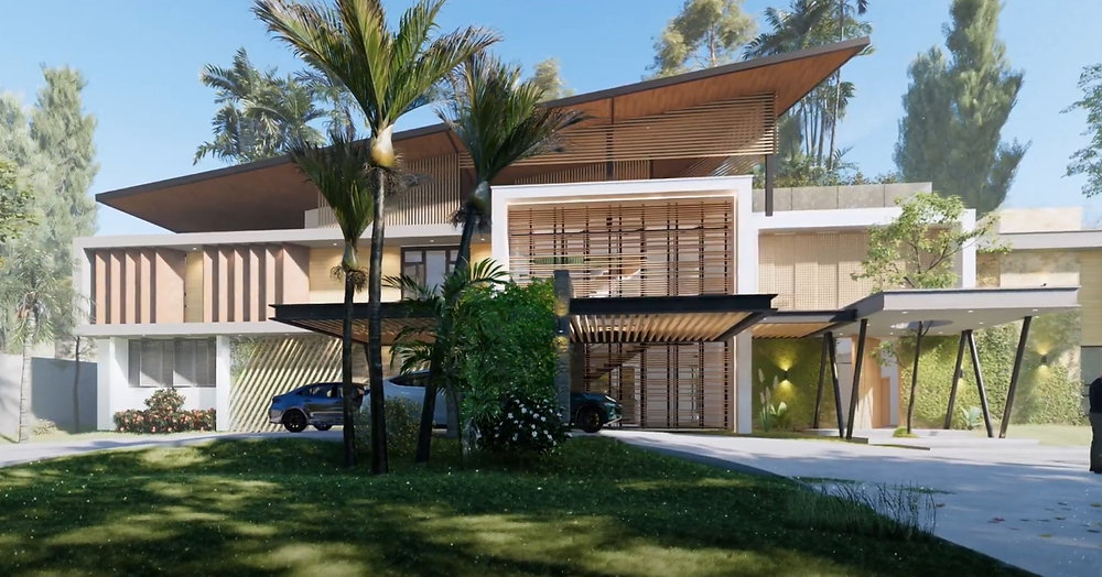 Casa Moderna Concepto Abierto En Azua, RD | Arquitecto Calderón ...