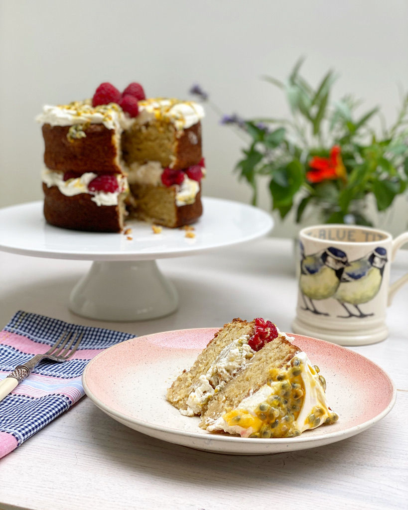 Mango, Raspberry & Passionfruit Cake