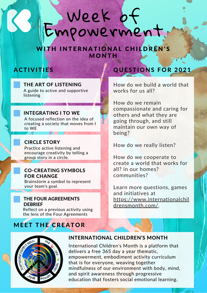 Week of Empowerment Planner with International Children's Month