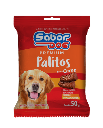 Palitos Sabor Dog Premium Carne 50g | Saborelle
