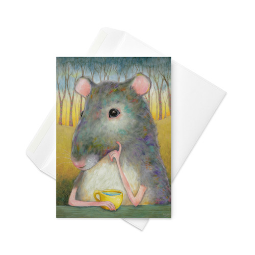 Mouse Greeting Card | Sue Brightly Art