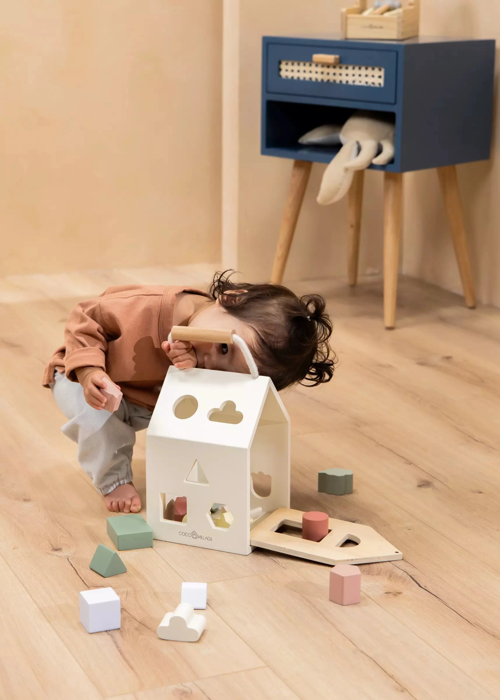 Coco Village - Wooden Shapes Sorting House | Blueberry kids