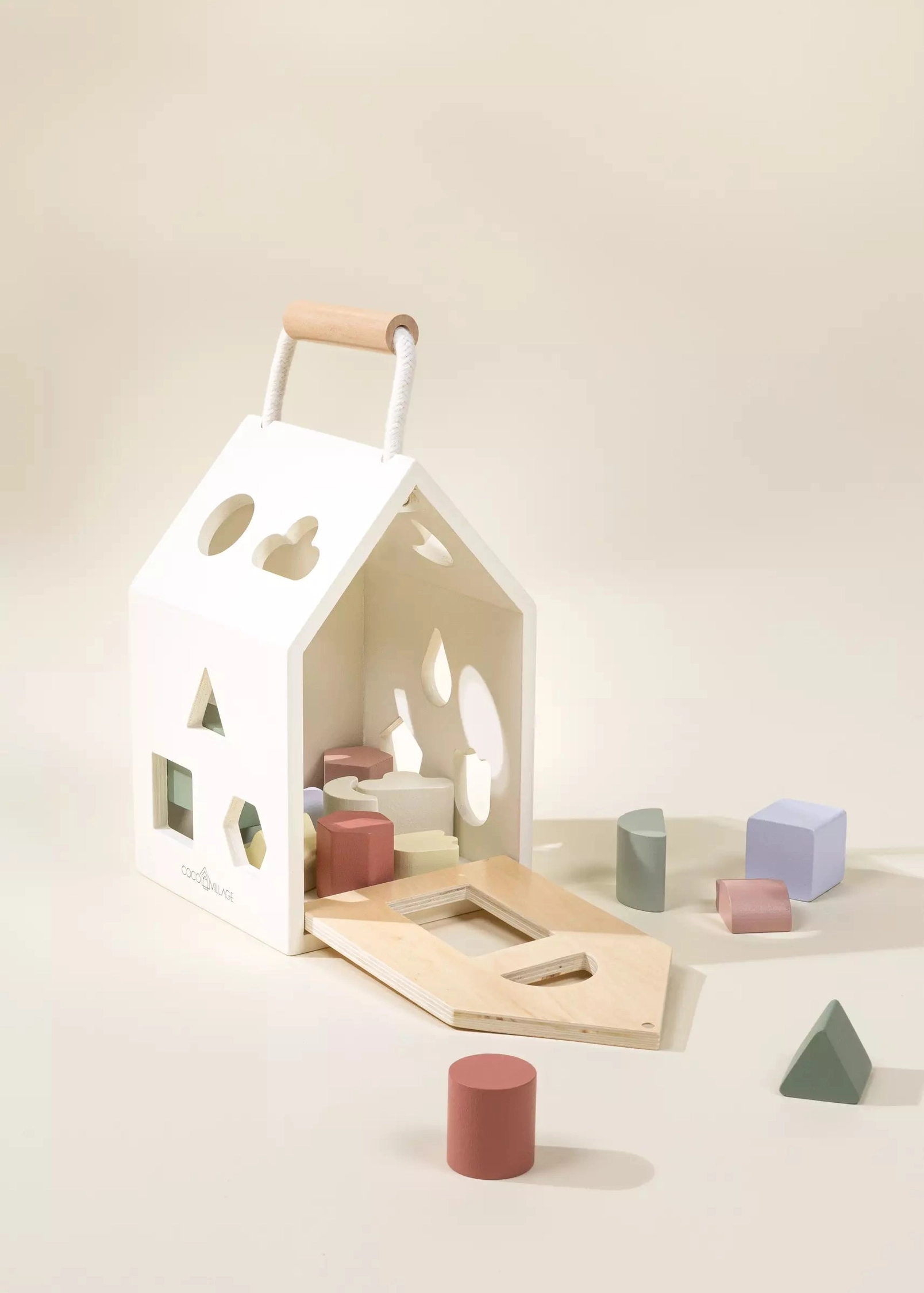 Coco Village - Wooden Shapes Sorting House | Blueberry kids