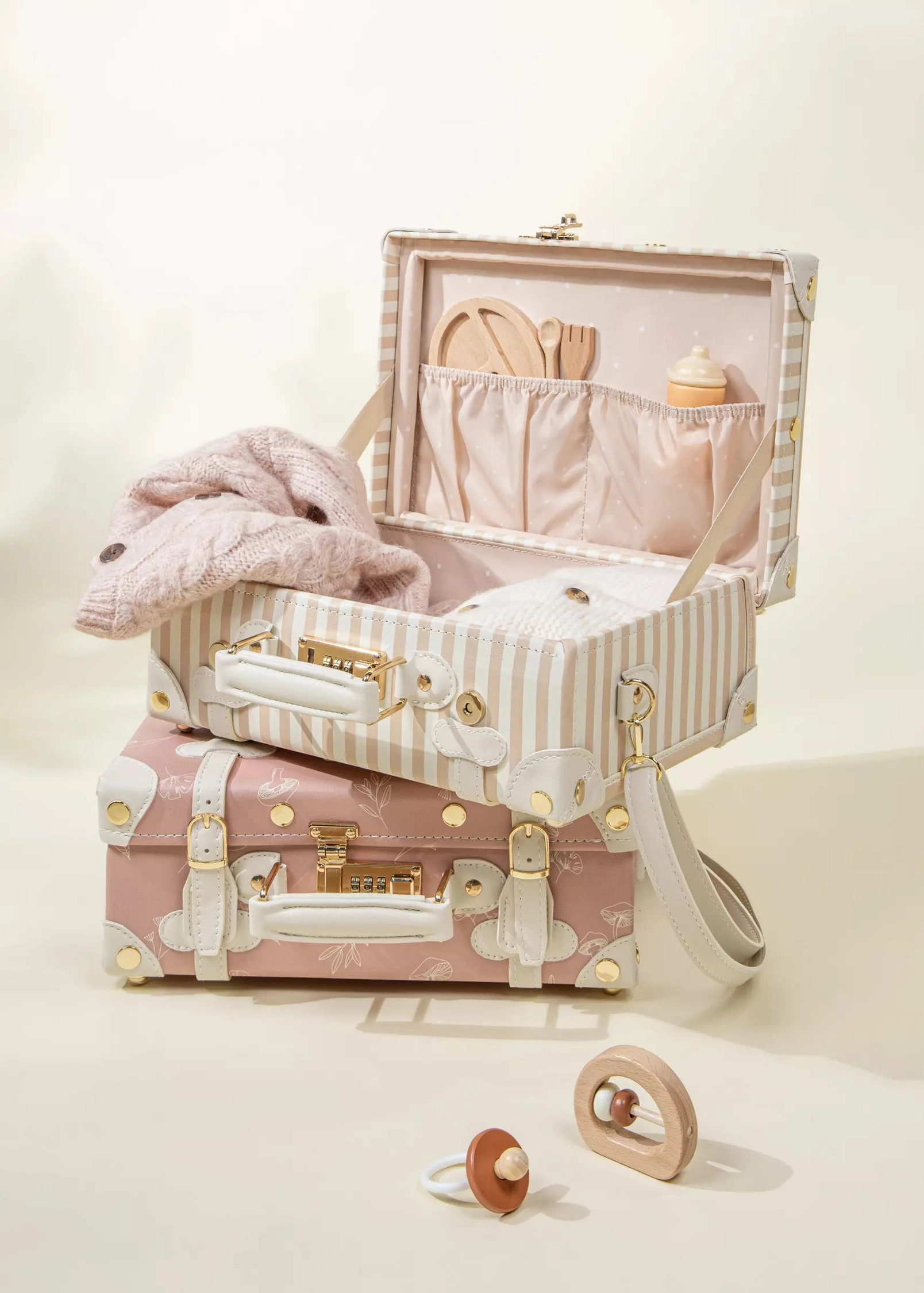 Coco Village - Vegan Leather Play Suitcase - Sable | Blueberry kids