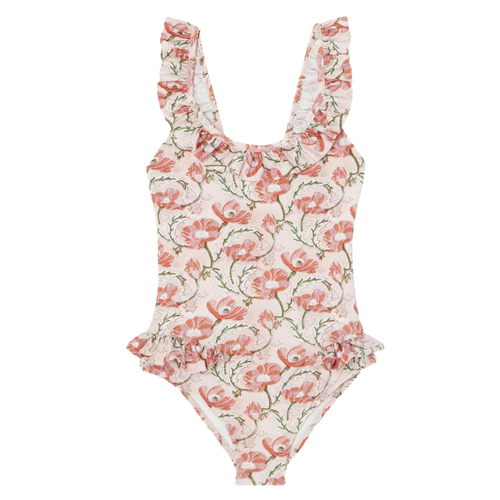 LISON Paris - Girls One piece swimsuit indian flowers print | Blueberry ...