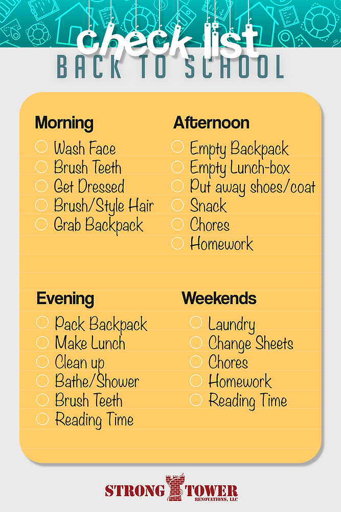 Back To School Checklist