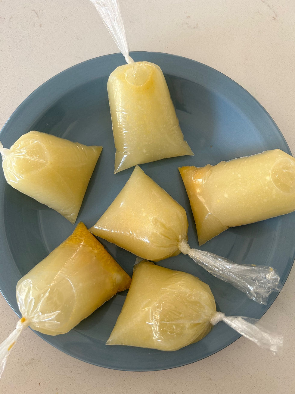 Charamusca de nance (Salvadoran popsicle in a bag)