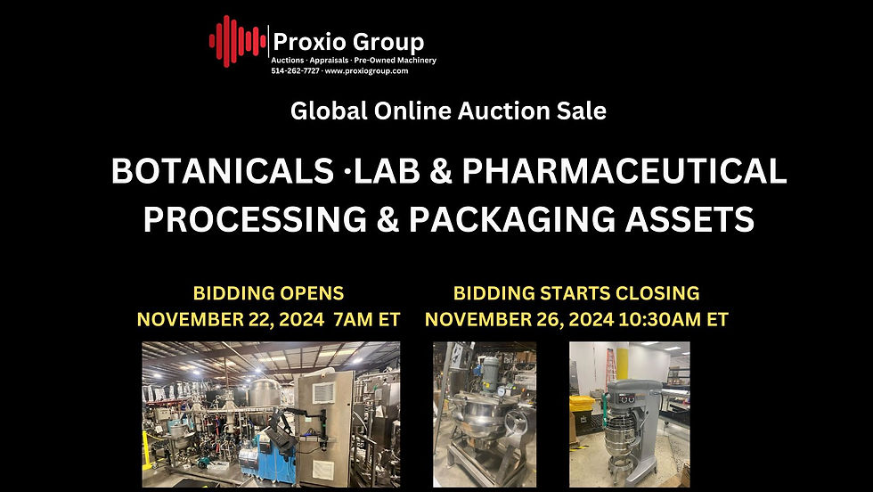Internet Auctions | Pre-owned Machinery Sales | Proxio Group| Canada