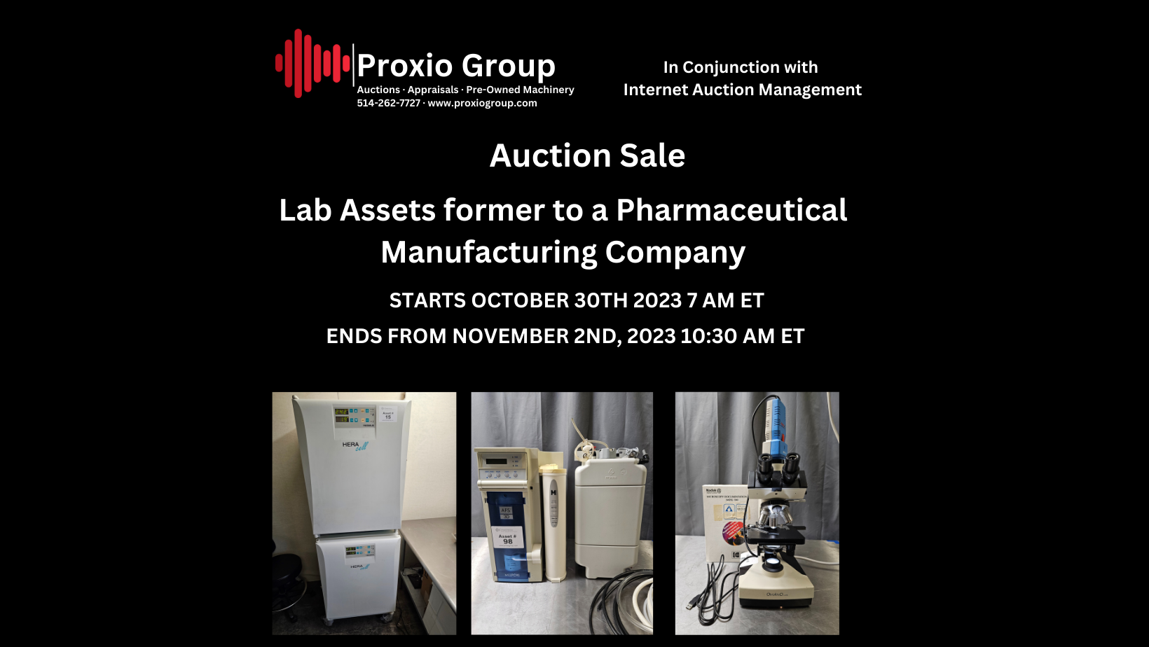 LAB ASSETS FORMER TO A PHARMACEUTICAL MANUFACTURING COMPANY | Proxio Group