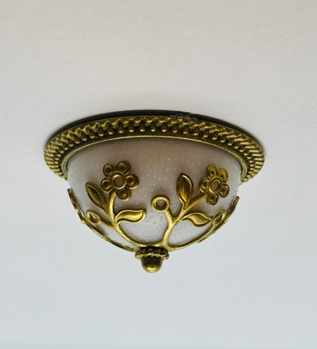 Dollhouse Miniature Flush Mount Ceilin Lamp | livelittleminiatures