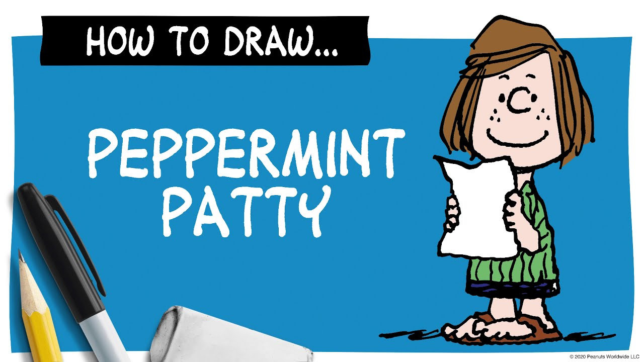 How to Draw Peppermint Patty | Peanuts