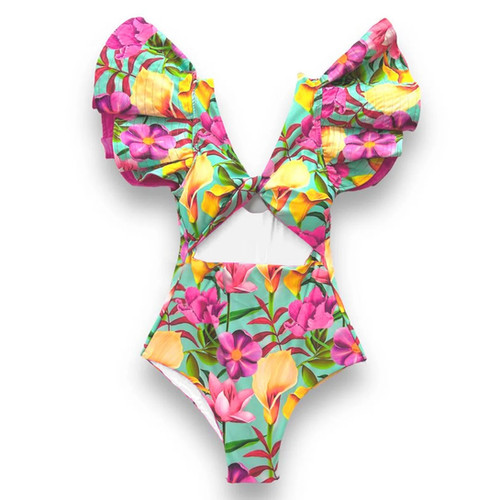 Floral Monokini 2024 design | Sallonaa Swimwear