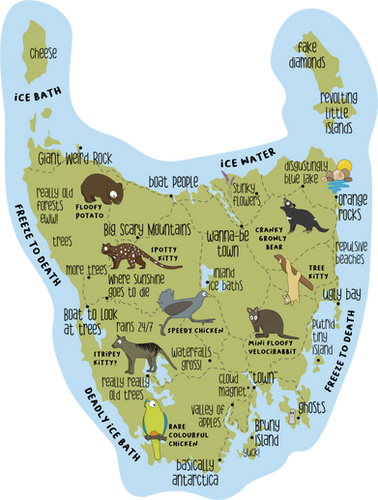 Tasmania - The vile isle sticker. | Taswild