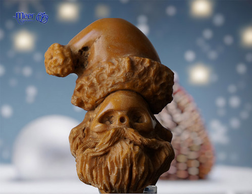 Skull Santa Clause Meerschaum Pipe by Kenan | Meerqueen Pipes