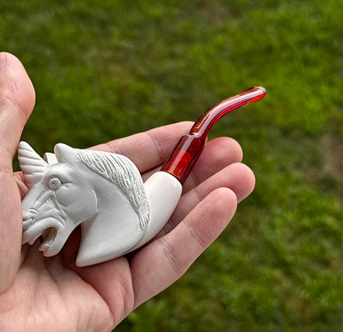 Mini Unicorn Meerschaum Pipe | Meerqueen Pipes