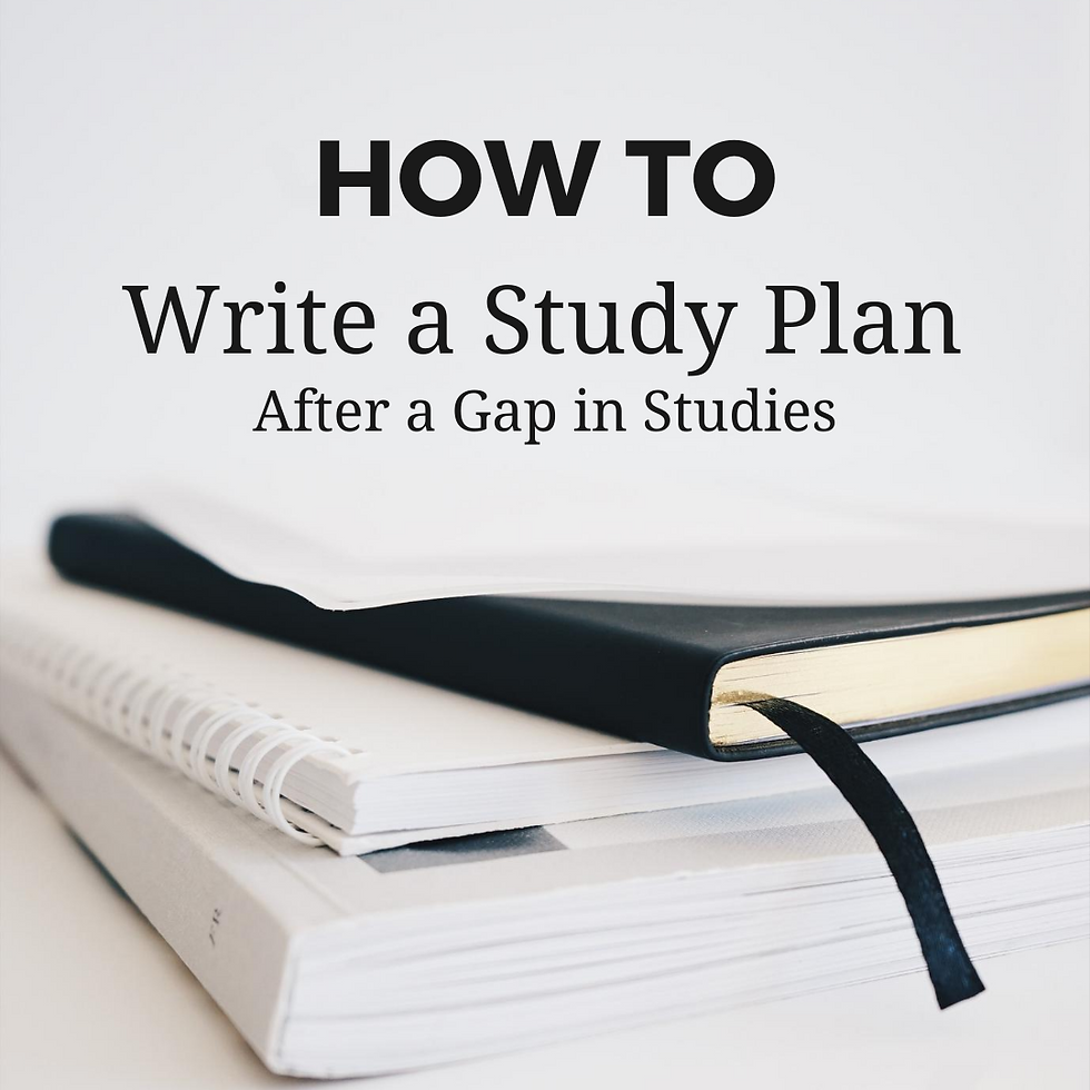 How to Write a Study Plan