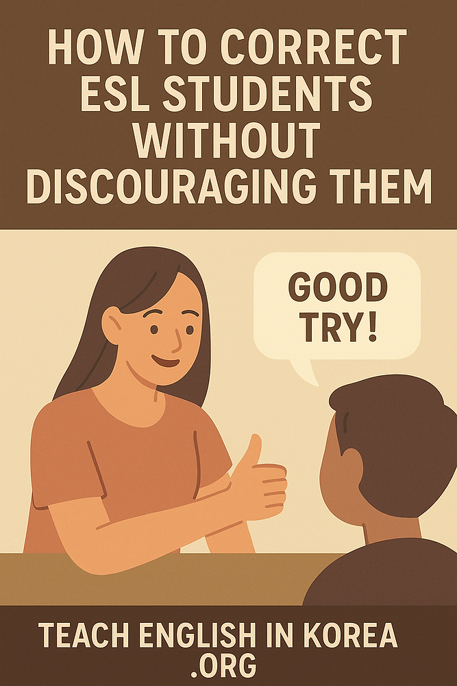 How to Correct ESL Students Without Discouraging Them