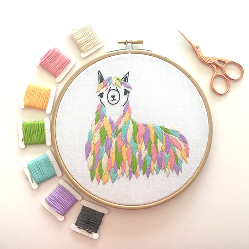 Llama Embroidery Kit | Cinnamon Stitching